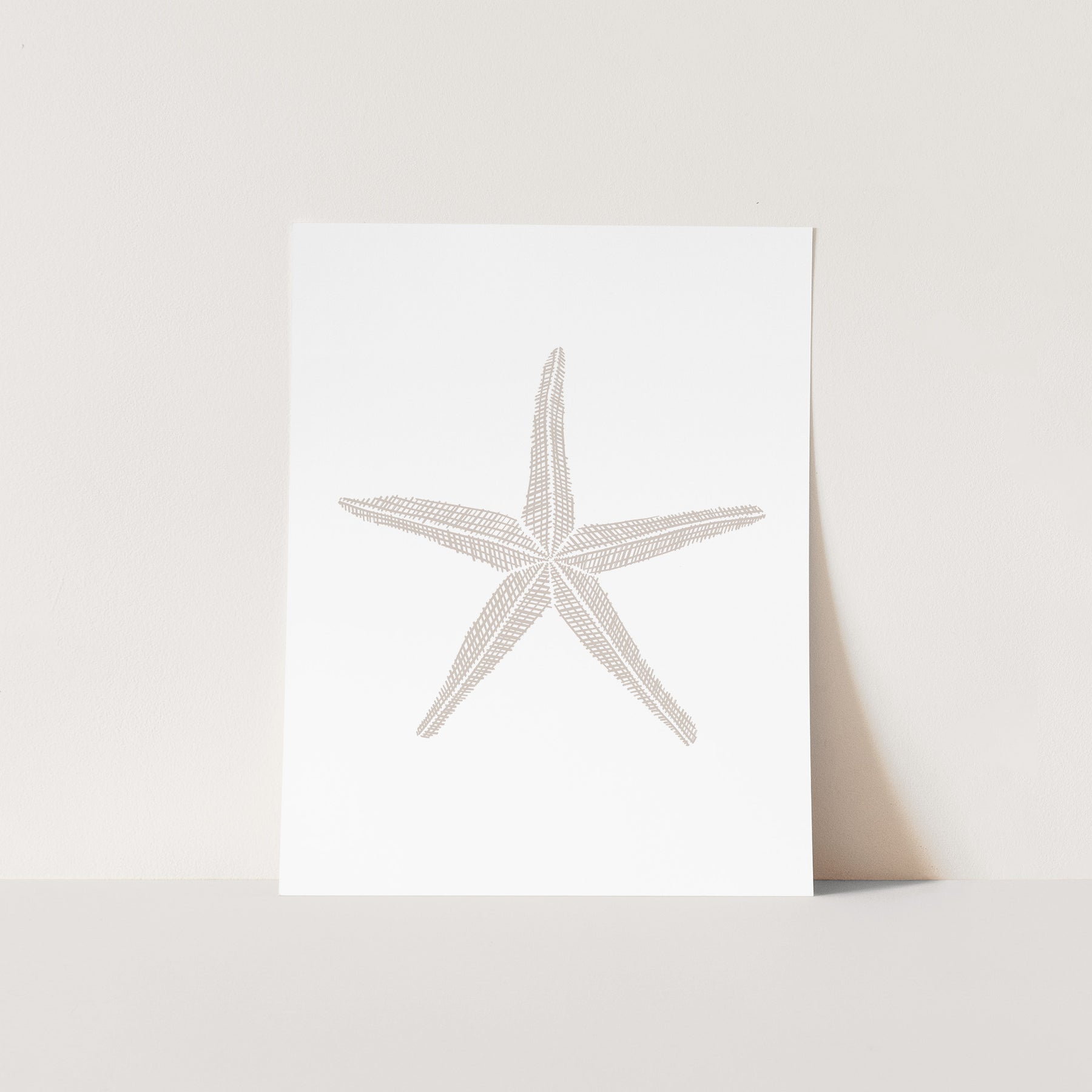 Woven Starfish Illustration | Neutral Beach House Art Print or Canvas ...