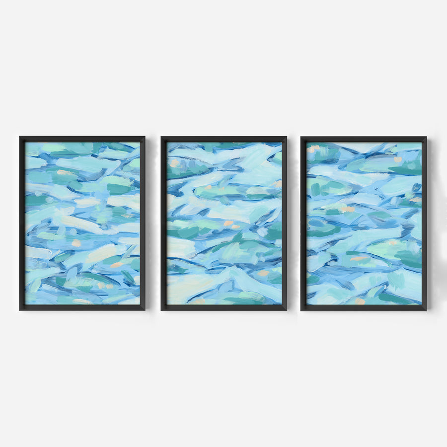 Beneath the Surface Triptych - Set of 3 | Jetty Home