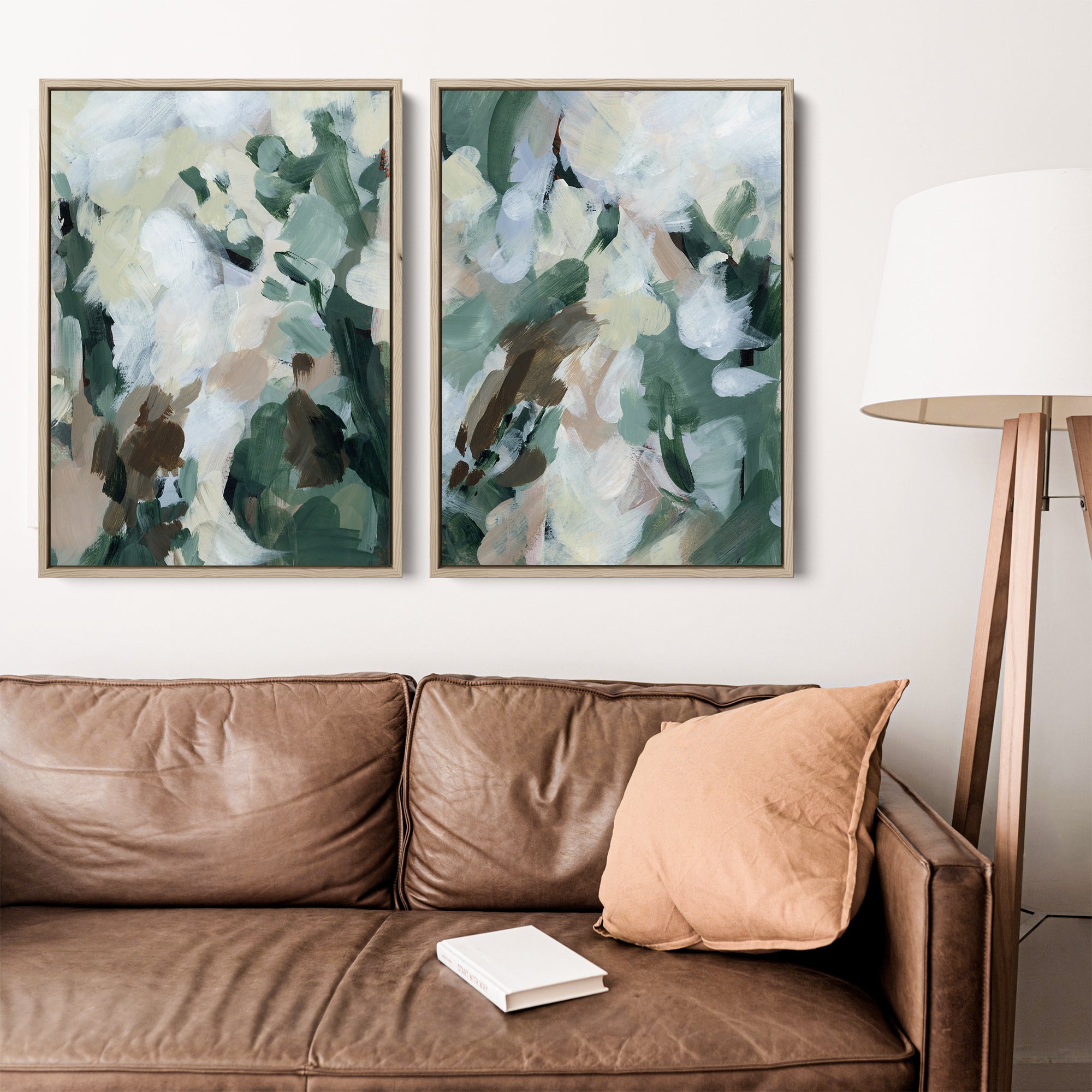 Sap Forest Diptych - Set of 2 | Modern Abstract Painting Art– Jetty Home