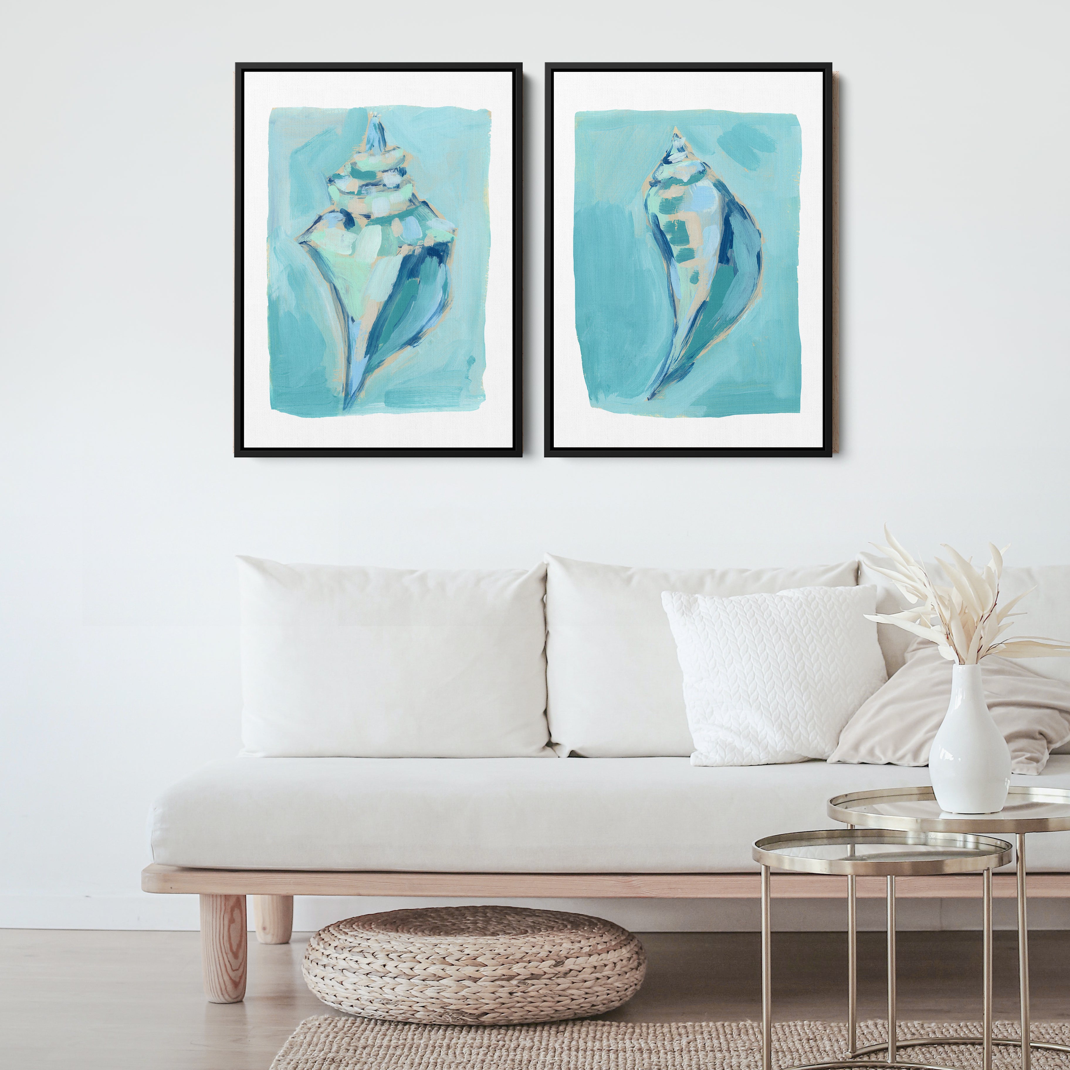 Shoreside Shells Diptych - Set of 2 | Jetty Home