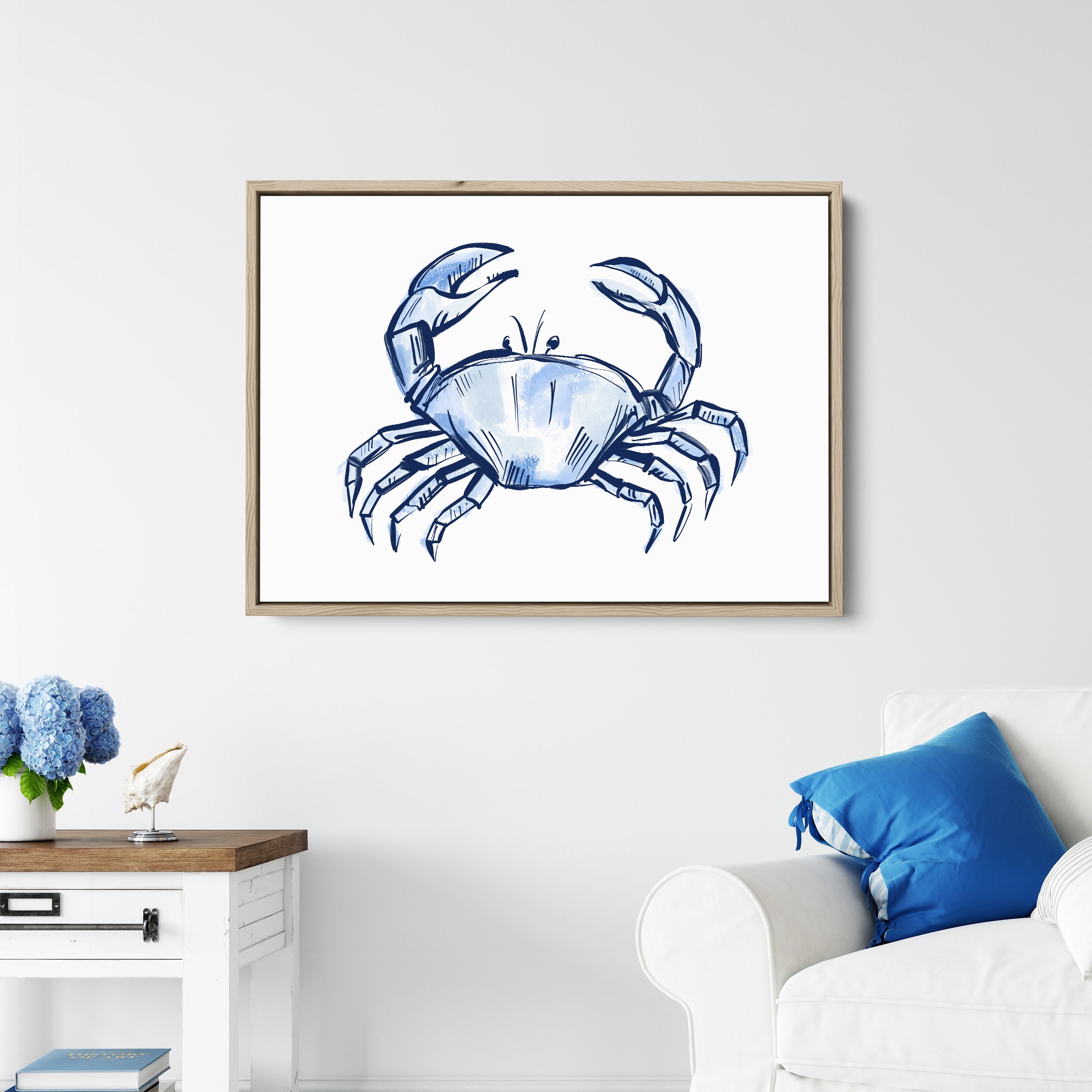 Nautical Crab Sketch | Modern New England Home Decor Wall Art– Jetty Home