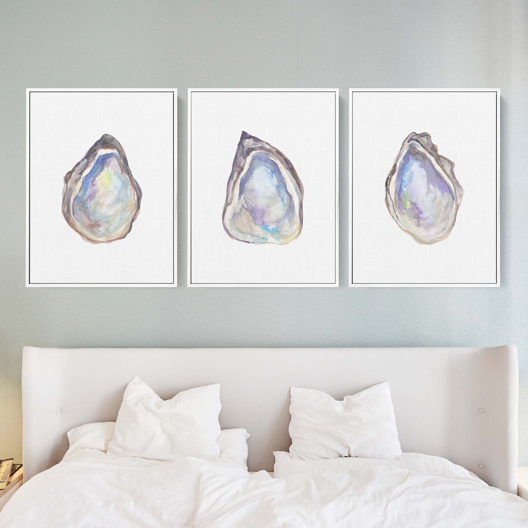 Watercolor Oysters Triptych - Set of 3 | Jetty Home