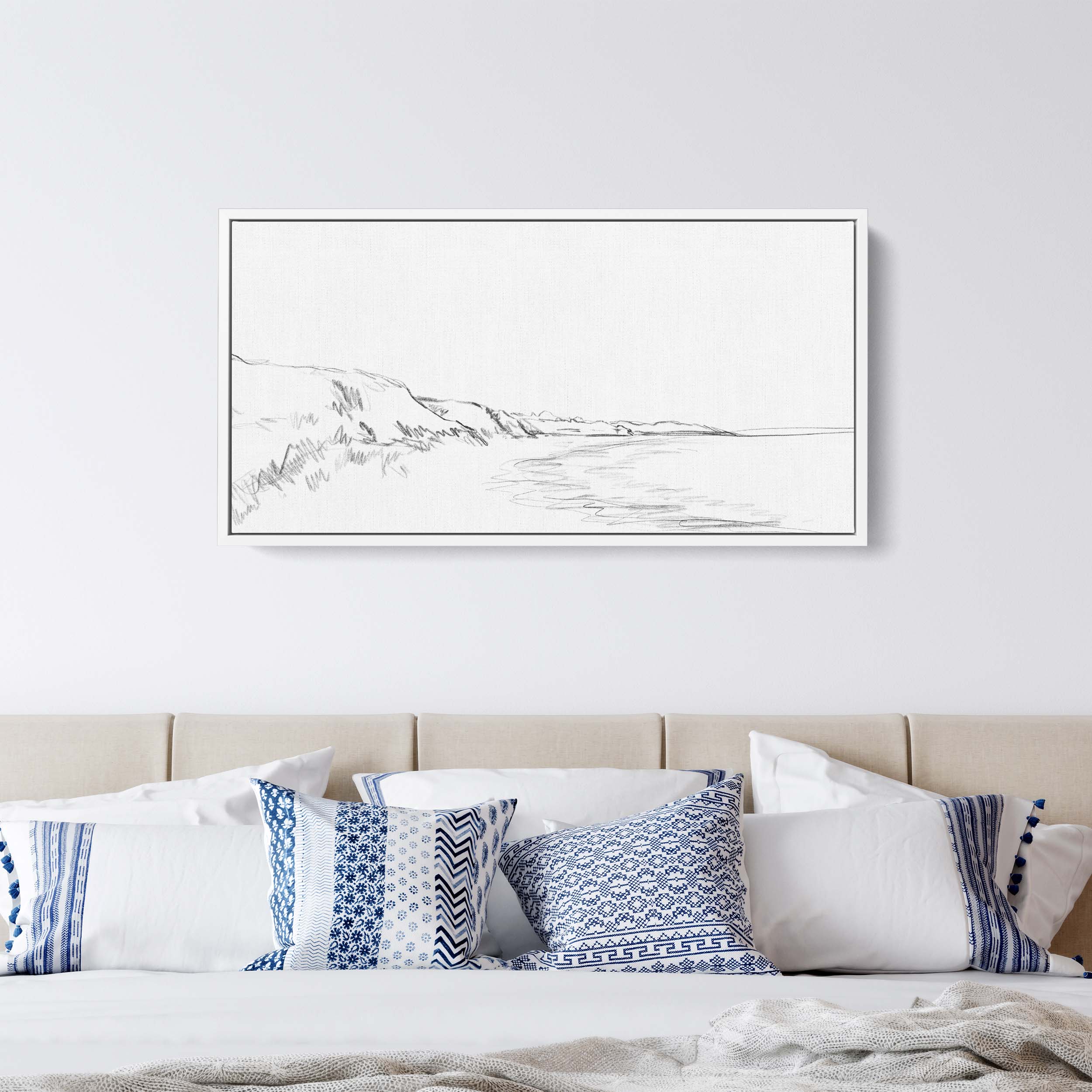 Coastal Bluff Seascape Panoramic | Beach Landscape Bluff Wall Art ...