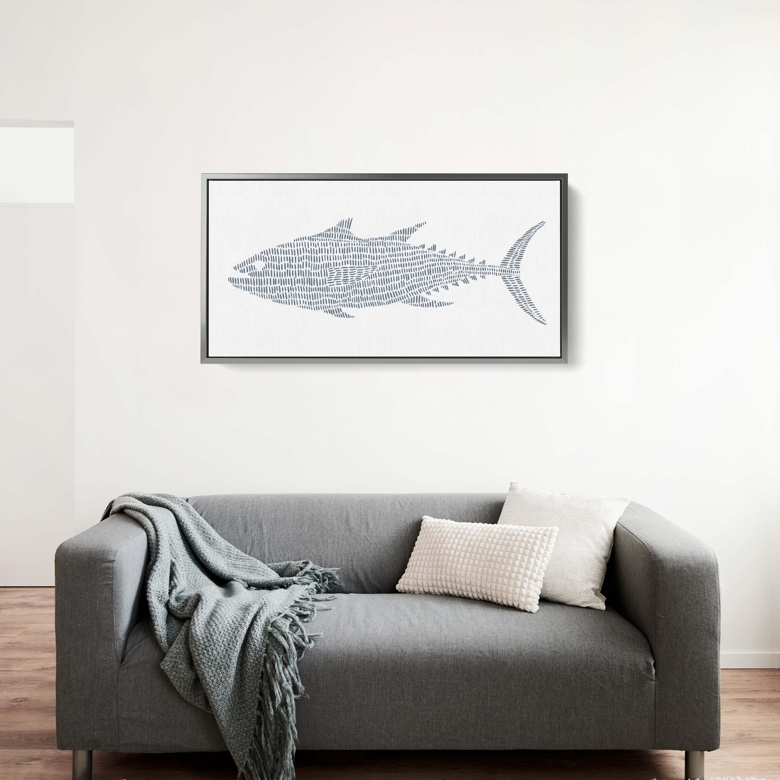 Tuna Fish Modern Illustration Panoramic | Nautical Beach Wall Art ...