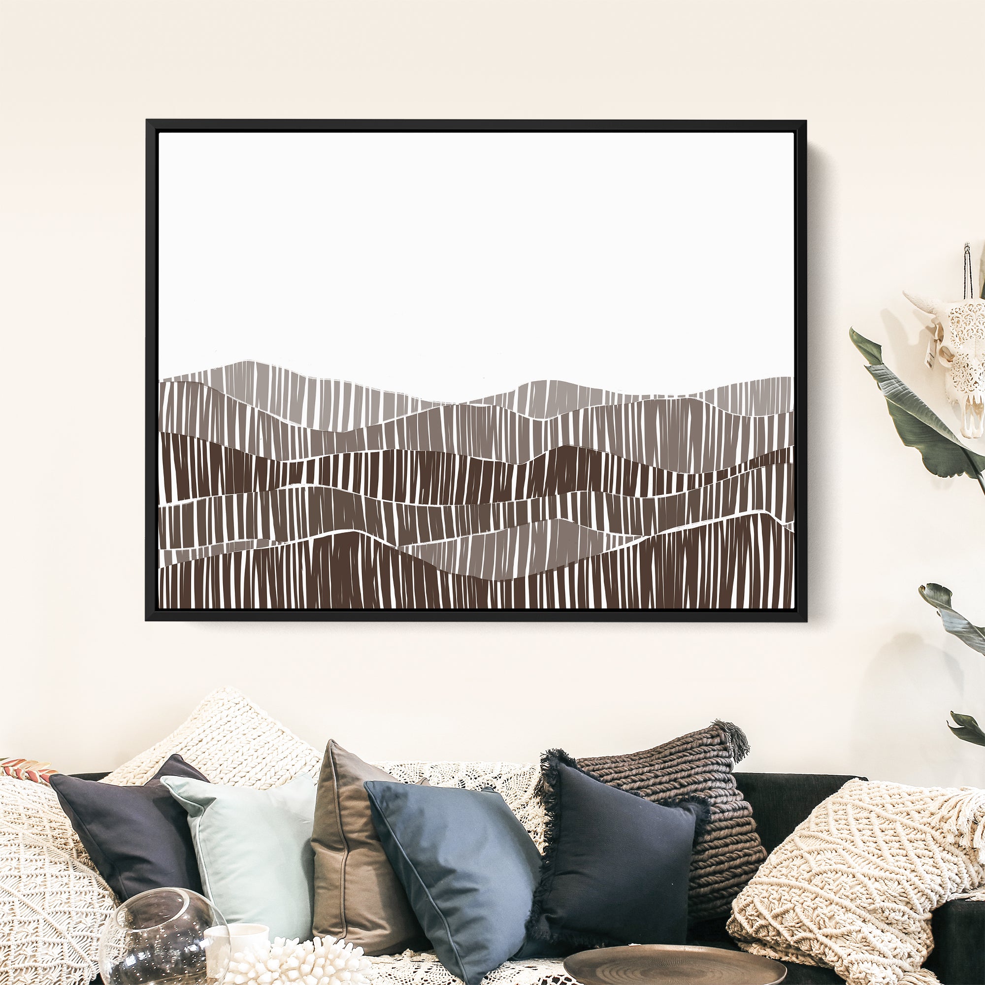 Deconstructed Mountain | Modern Minimalist Cabin Decor Wall Art Print ...