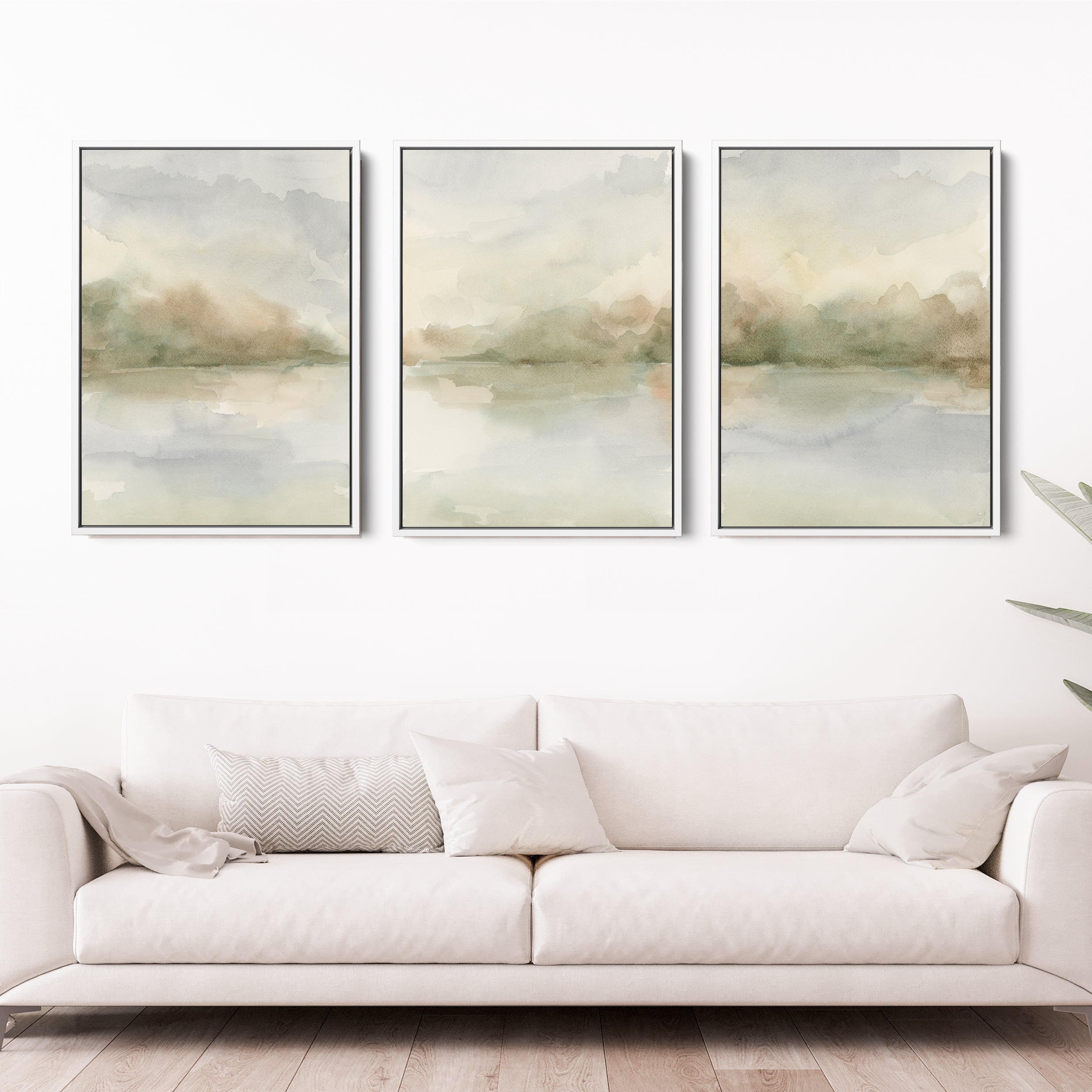 Wilder Triptych - Set of 3 | Abstract Landscape Neutral Farmhouse Art ...