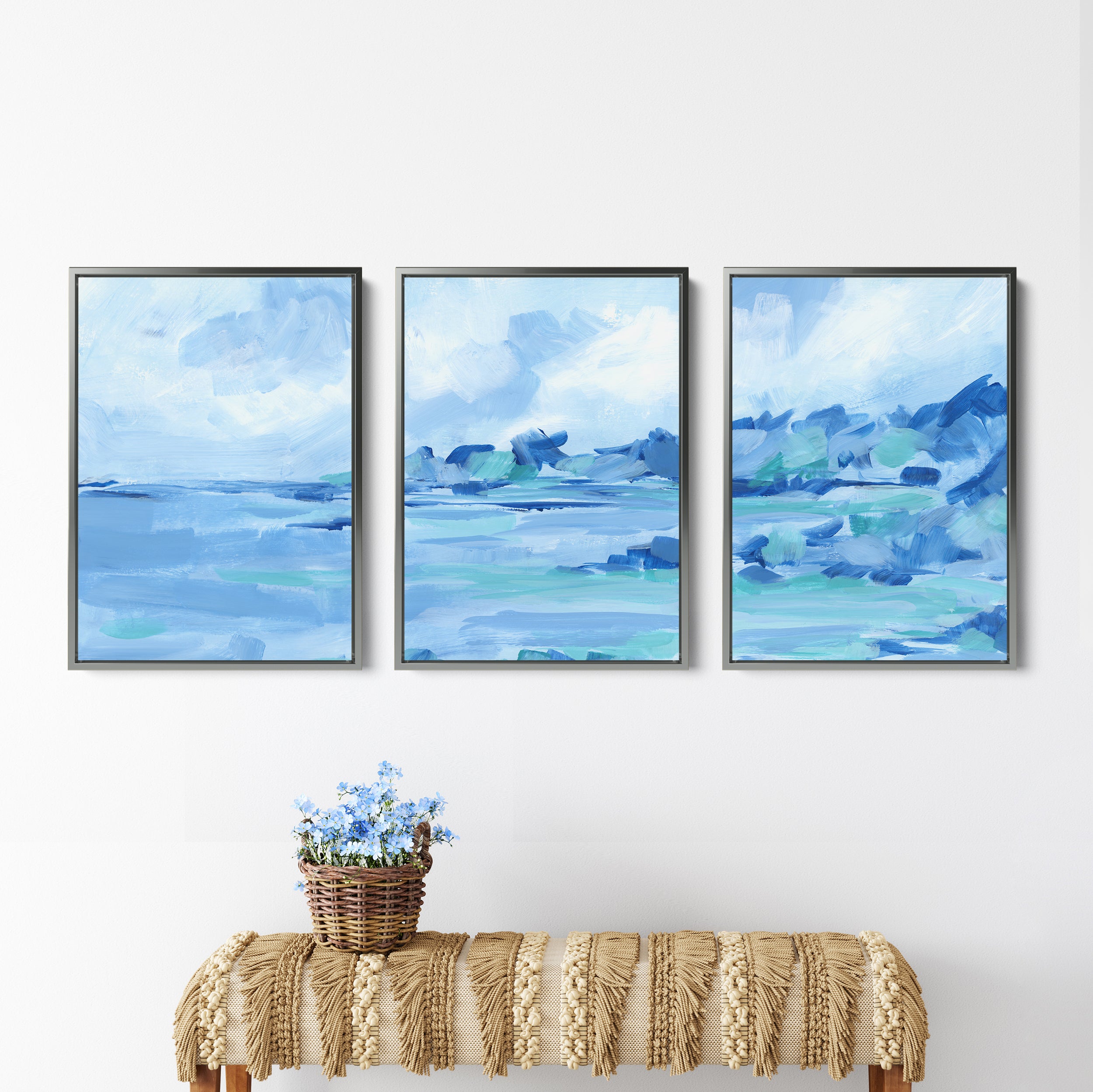 Cerulean Coast Triptych - Set of 3 | Jetty Home