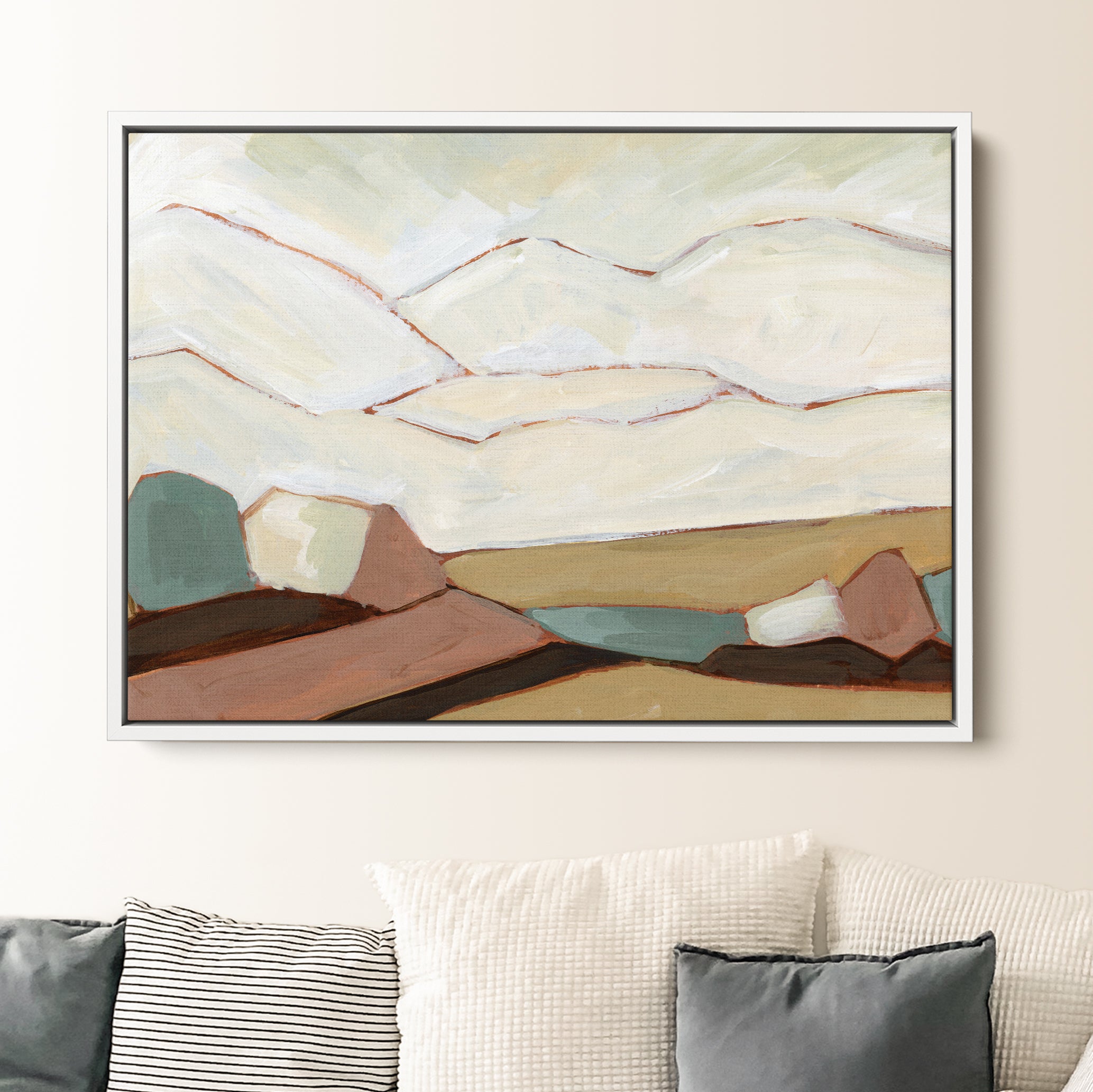 A Folk Landscape, No. 1 | Countryside Farmhouse Wall Art | Jetty Home