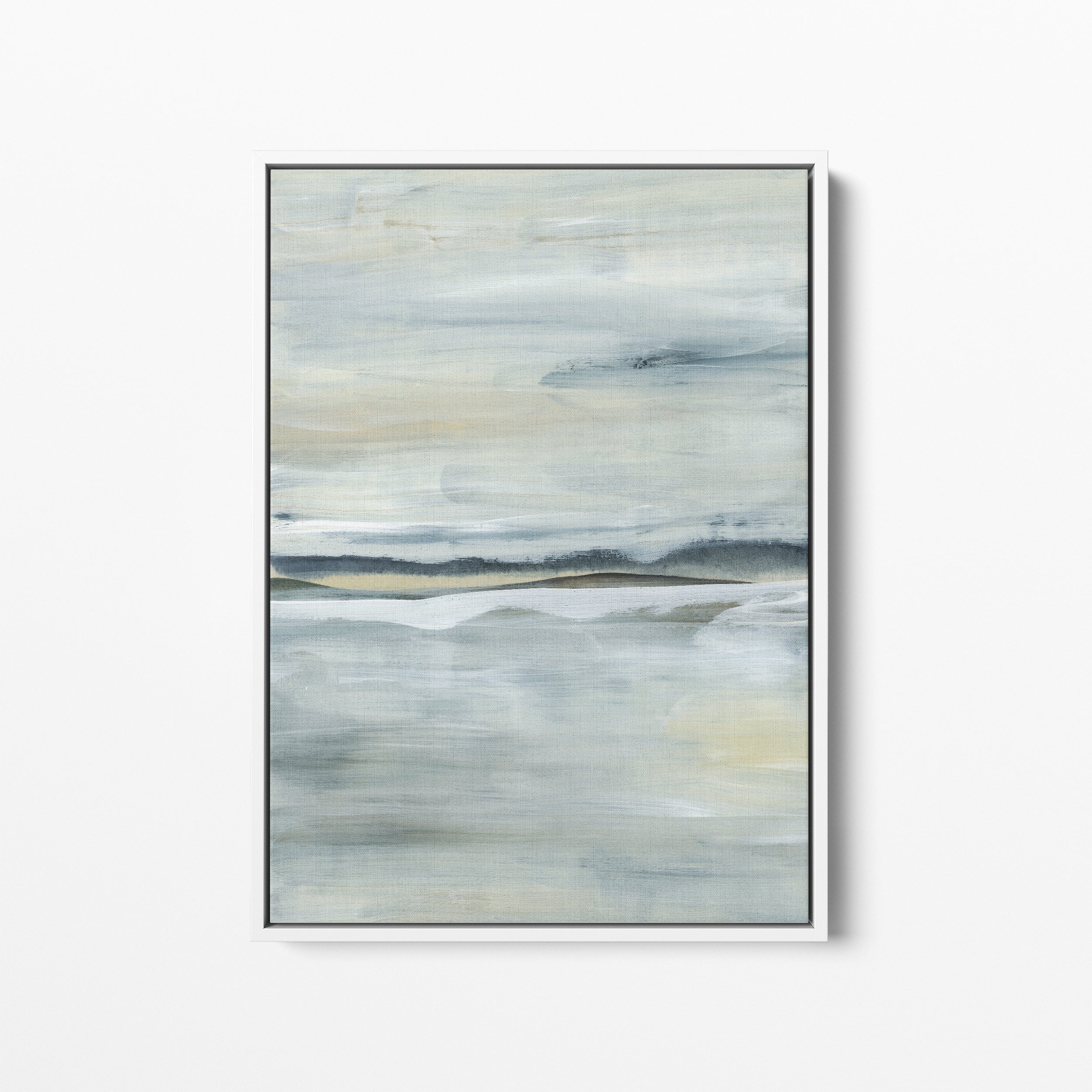 Neutral Abstract Lake | Modern Landscape Painting Lake House Decor ...