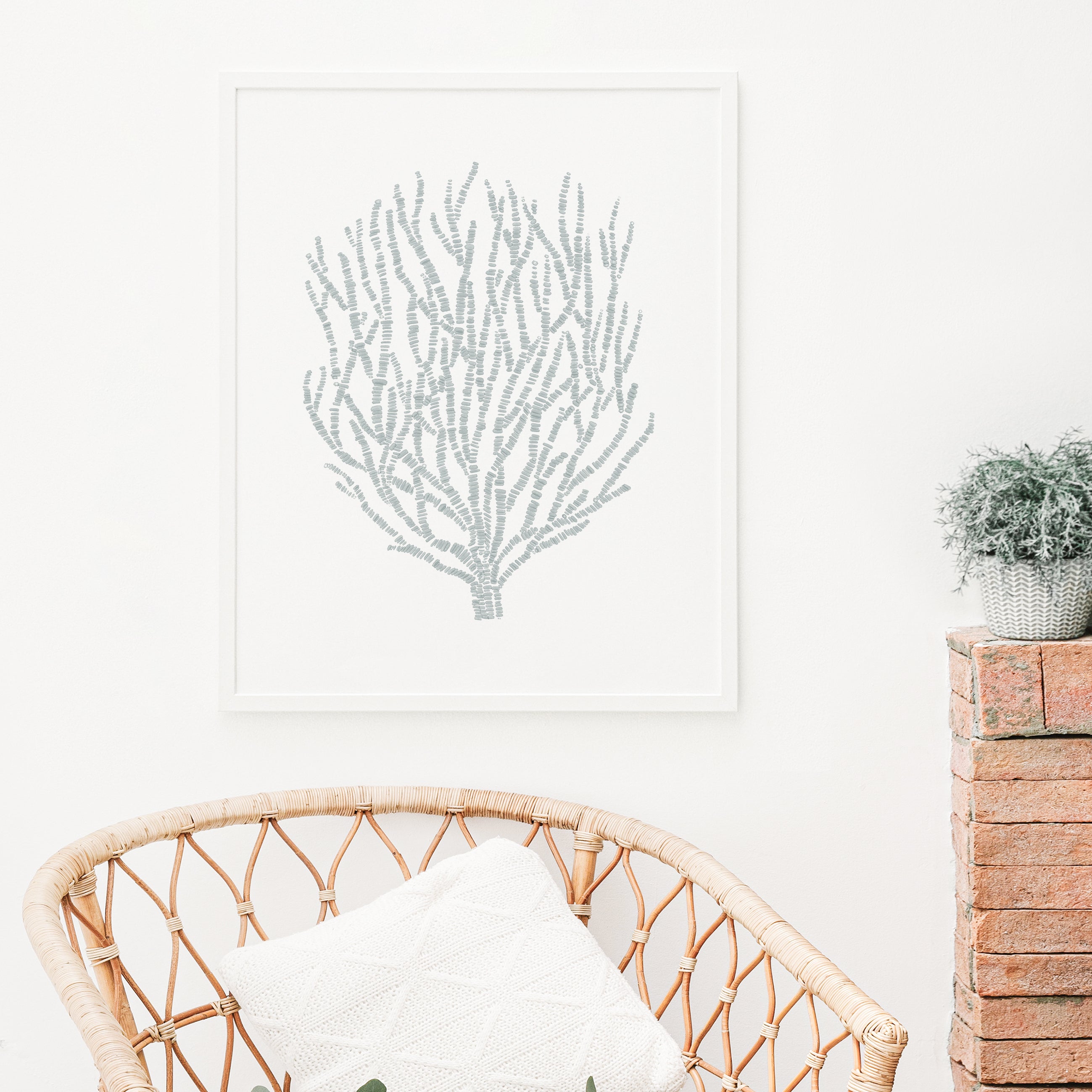 Deconstructed Sea Plant | Minimalist Beach House Decor Seaweed Art ...