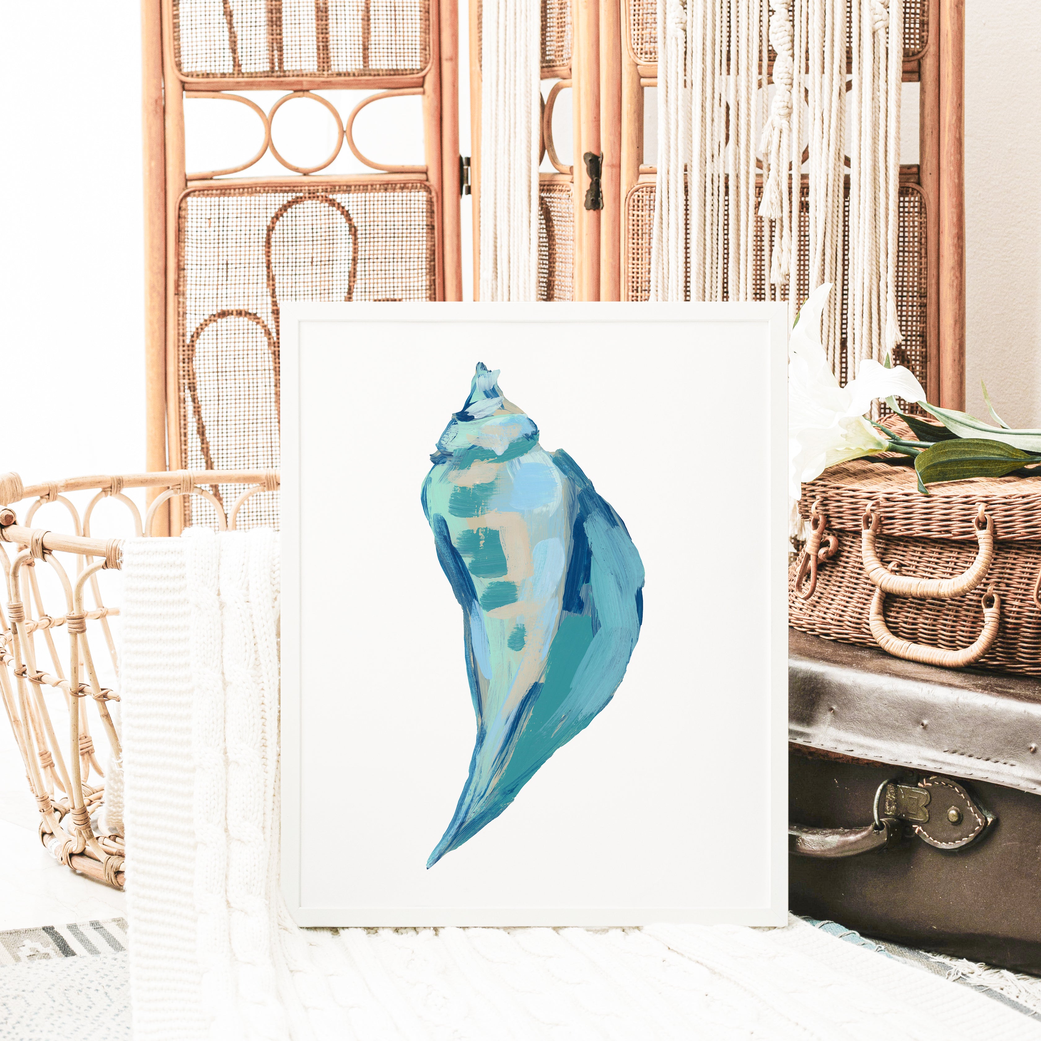 Seashell Finds, No. 1 | Modern Shell Painting | Florida Beach Art ...