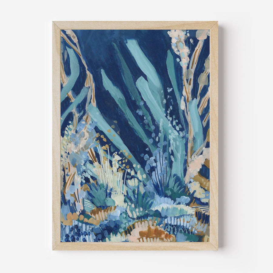 Tangled Seaweed | Underwater Coral Reef Painting Modern Beach Art ...